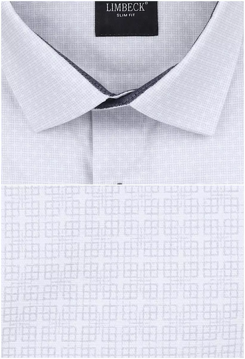 šedá košile se zajímavým vzorem | Limbeck.cz